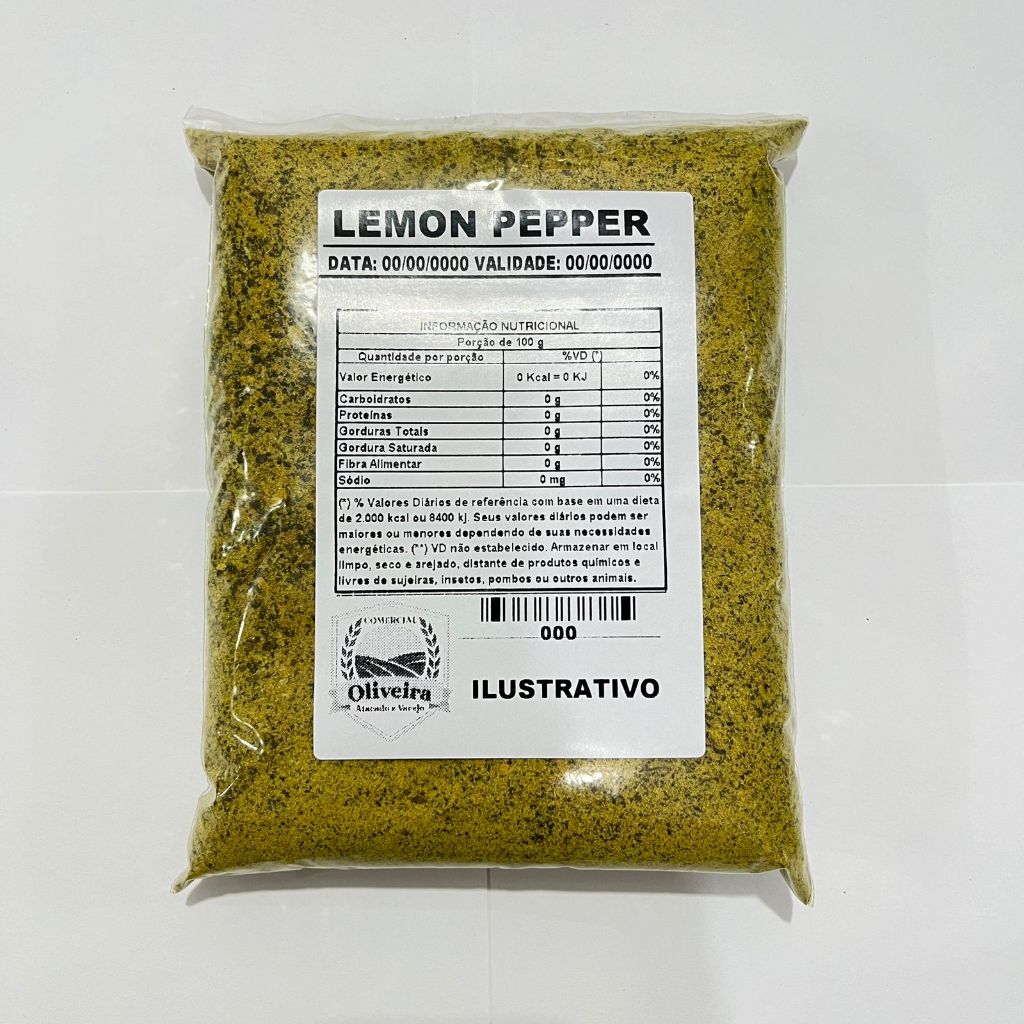 Tempero Lemon Pepper 500 Gr à granel | Shopee Brasil