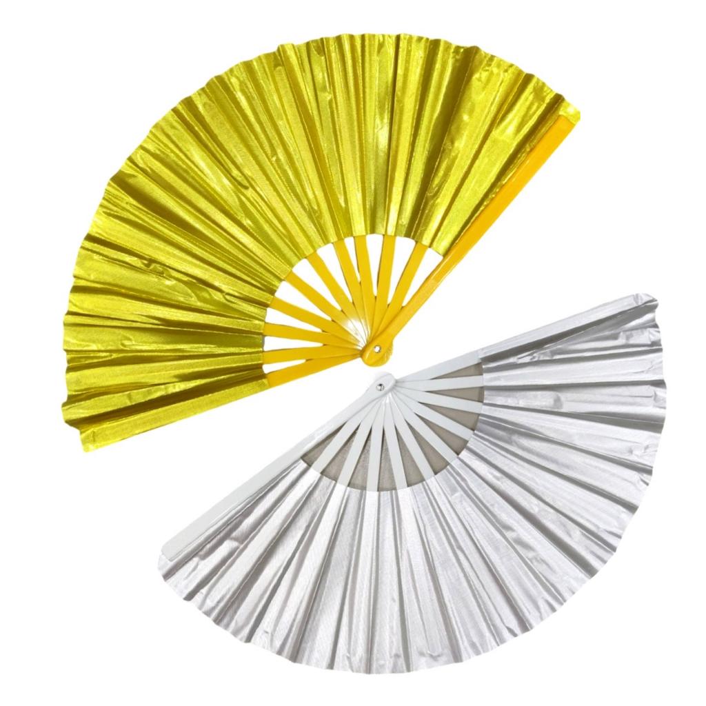 Kit 2 Leques Grandes Metalizados Festa Balada Show Carnaval | Shopee Brasil