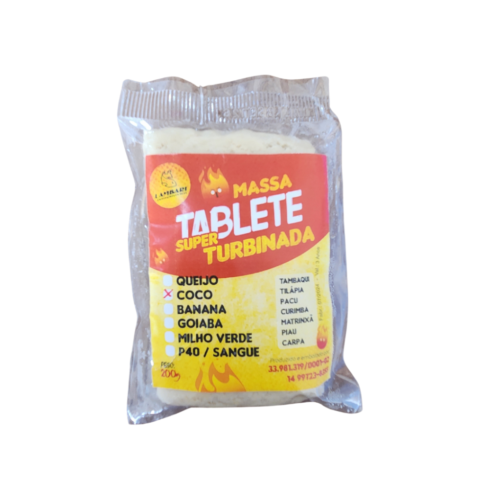 Massa tablete super turbinada 200 g | Shopee Brasil