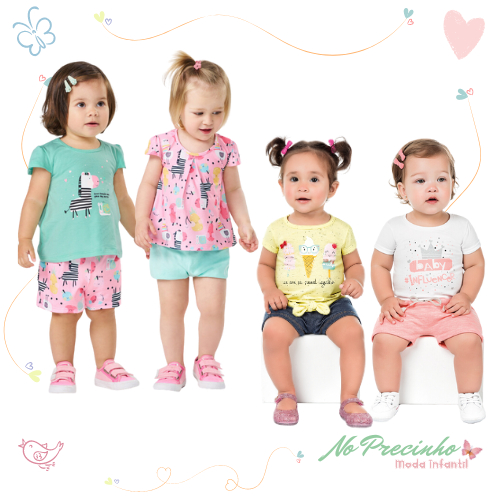Conjunto Kiko e Kika Menina baby 3 a 12 meses 1 ano | Shopee Brasil