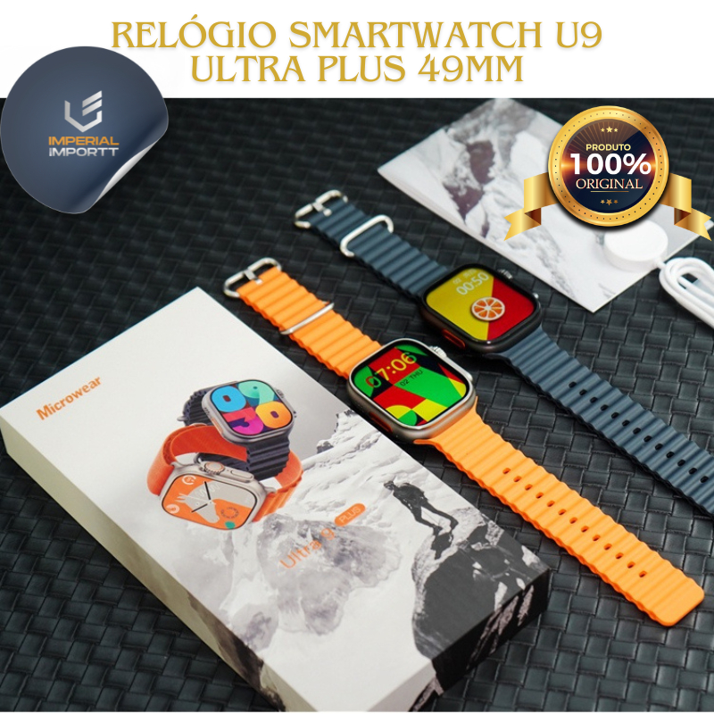 Relógio Smartwatch U9 Ultra Plus 49mm com Bússola e GPS! Novo ...