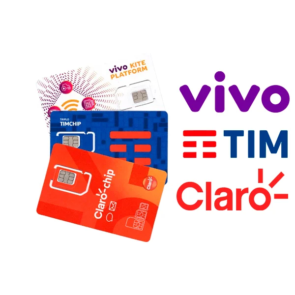 Chip celular 5g TIM VIVO CLARO Pré com e sem recarga | Shopee Brasil