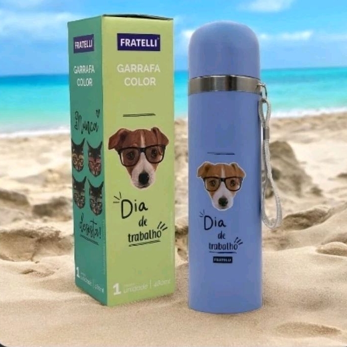Garrafa Color Estampa Pet Inox 480 ml | Shopee Brasil