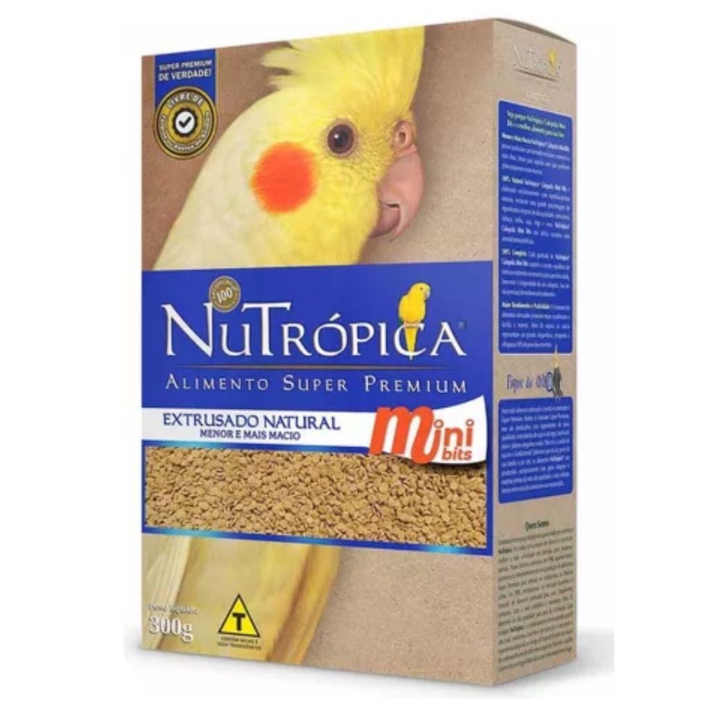 Nutrópica Calopsita Mini Bits Extrusado Natural 300g-Alimento Para ...