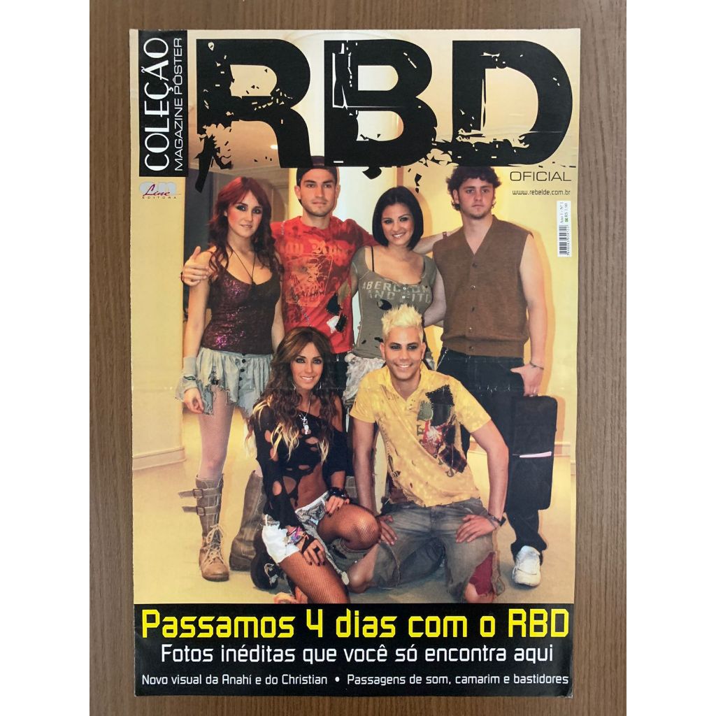 Revista Coleção Magazine Pôster RBD Oficial Rebelde nº 1 | Shopee Brasil