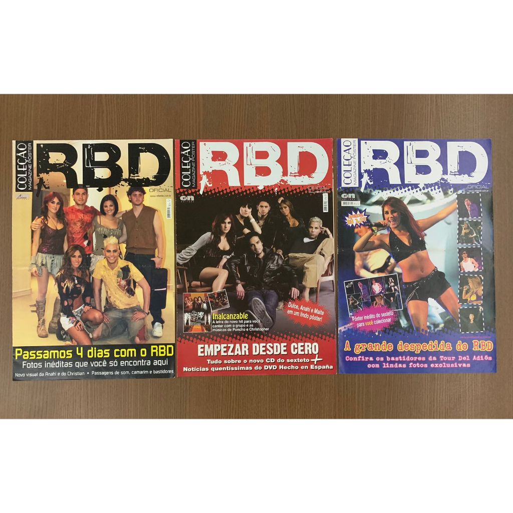 Revista Coleção Magazine Pôster RBD Oficial Rebelde | Shopee Brasil