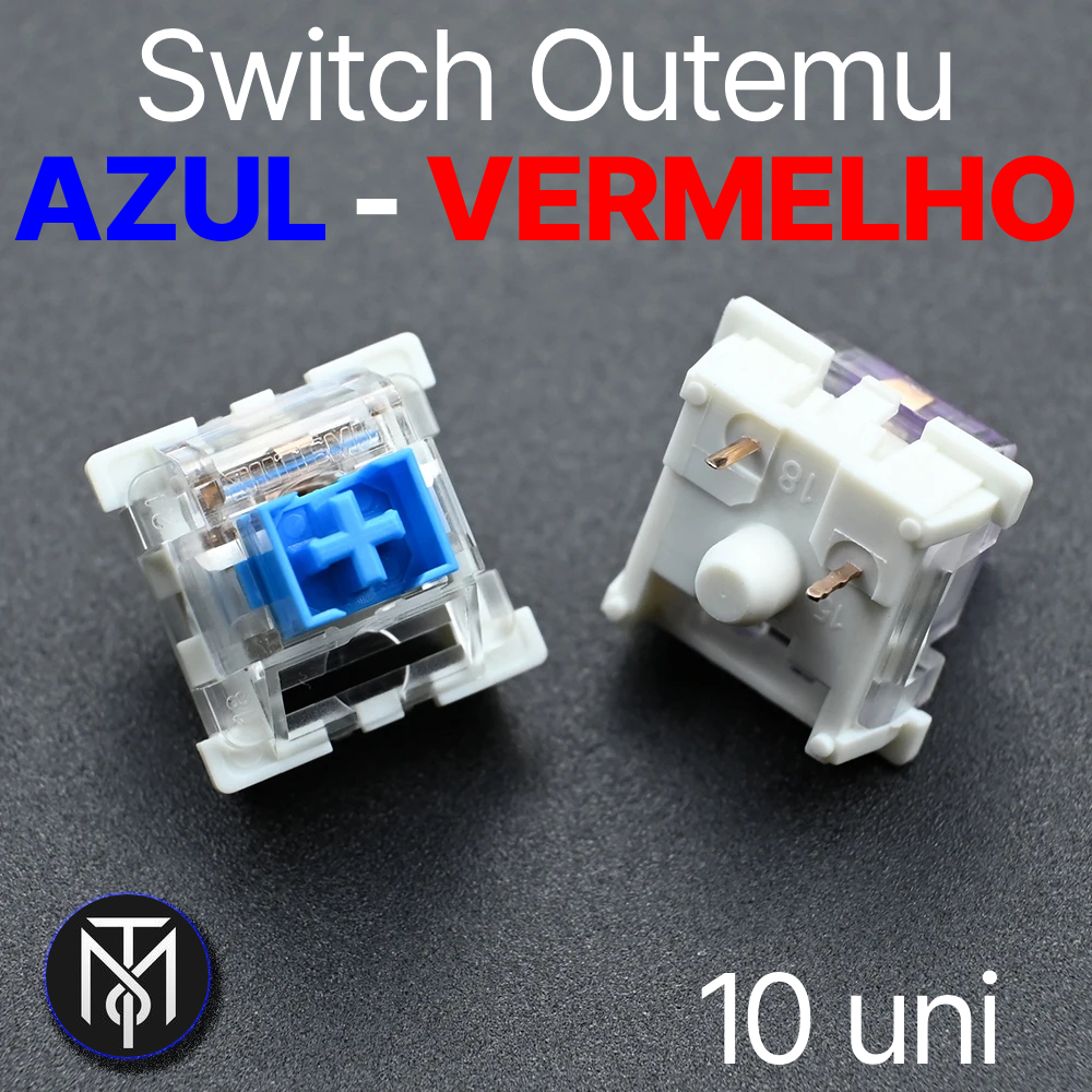 Kit com 10 Switches Outemu para Teclado Mecânico Gamer - Azul e ...