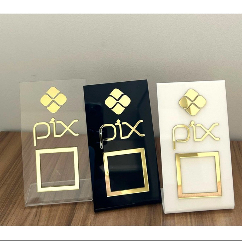 Placa Pix Em Acrílico 2mm Cores Personalizadas 8x15cm | Shopee Brasil