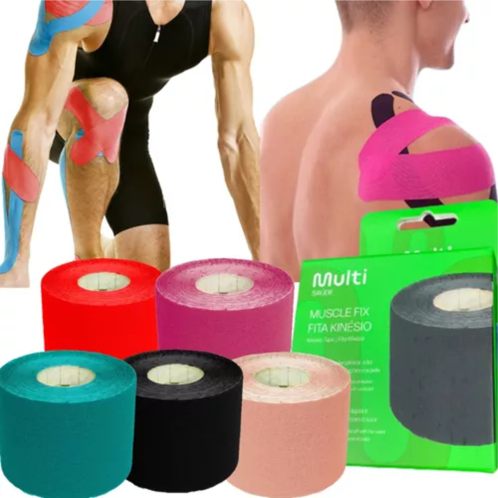 Fita Kinesio Tape Fisioterapia Recuperação Rolo 5cmx5m | Shopee Brasil