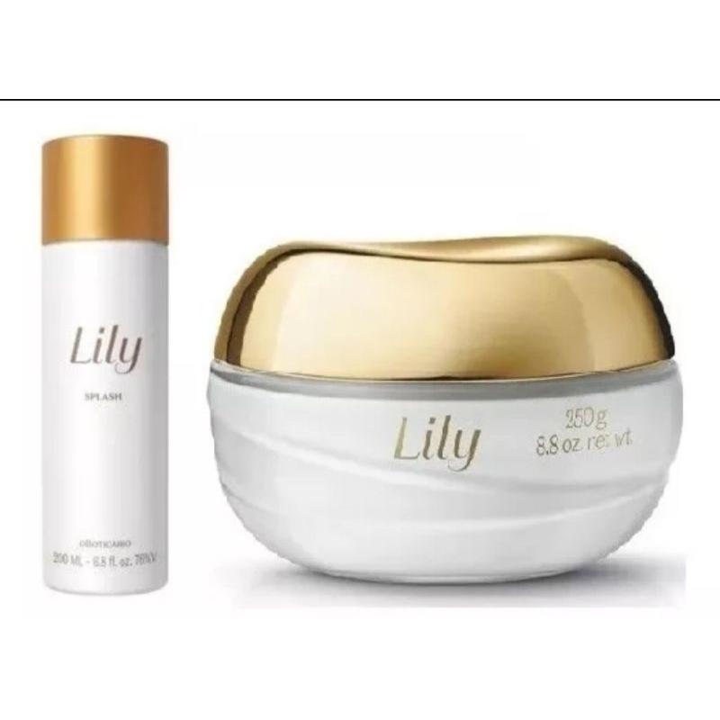 Body splash +Creme Desodorante Hidratante Acetinado Lily | Shopee Brasil