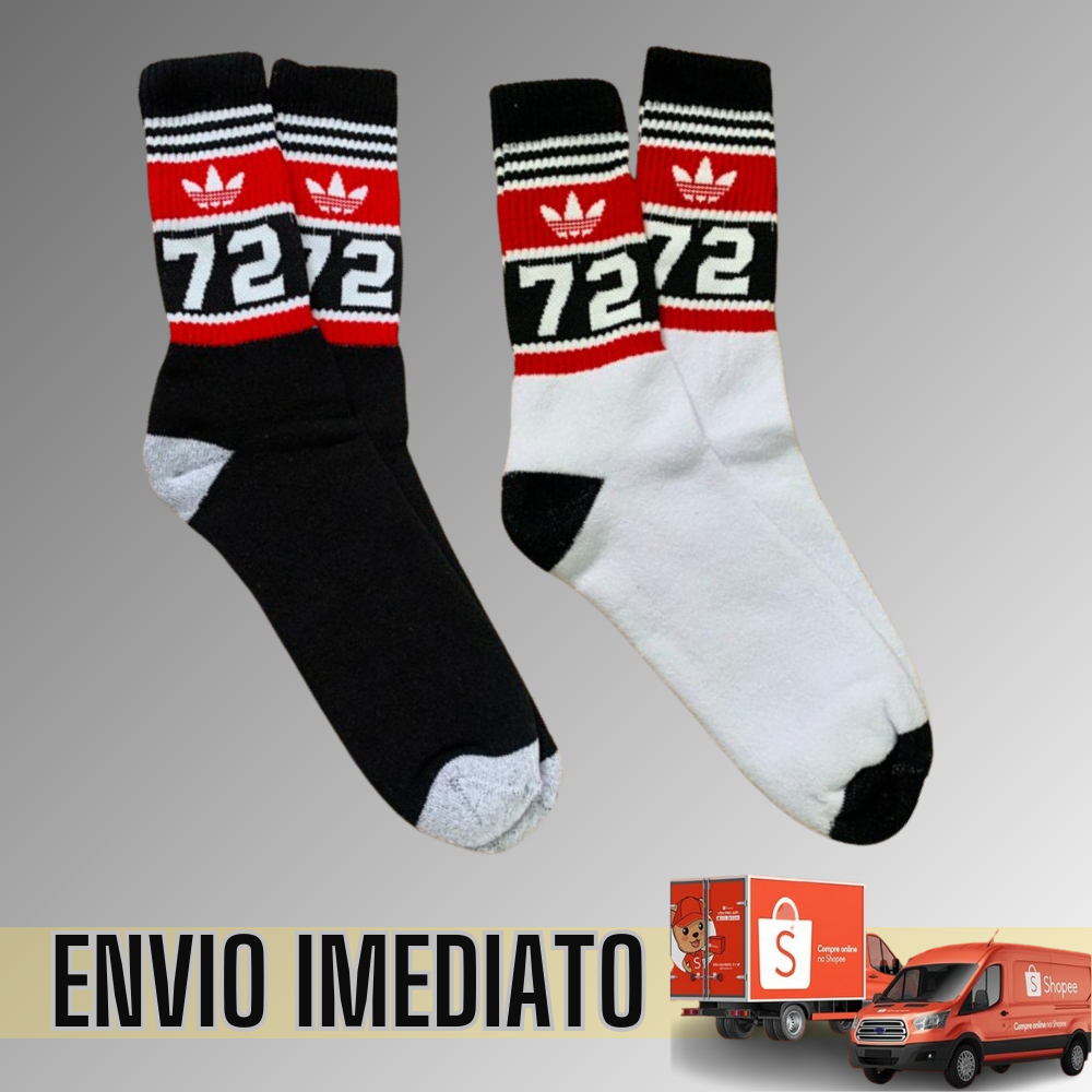 Meia Cano Alto Longo Meia de Academia Meia Masculina Feminina Unissex ...
