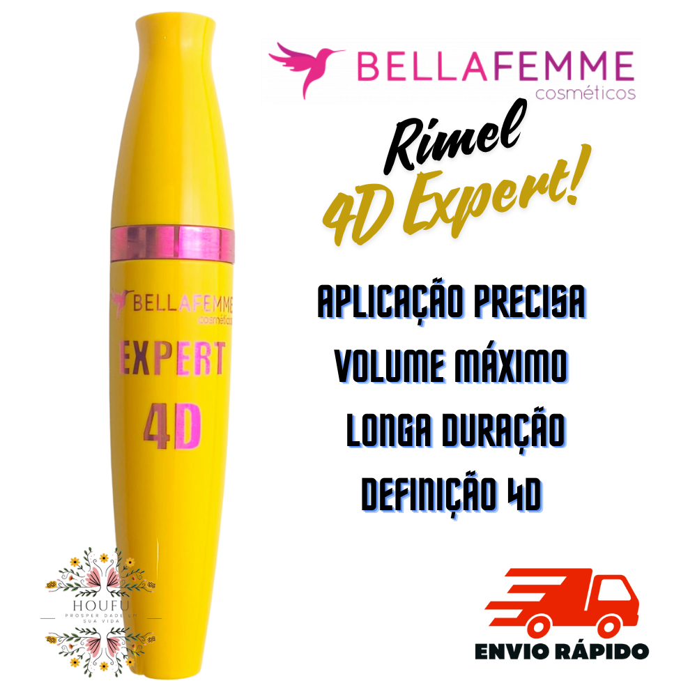 maquiagem rimel 4D Bella Femme mácara de cilios | Shopee Brasil