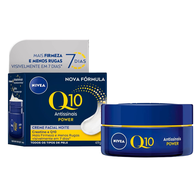 NIVEA Creme Facial Antissinais Noite Q10 Power Plus - Reduz rugas e ...