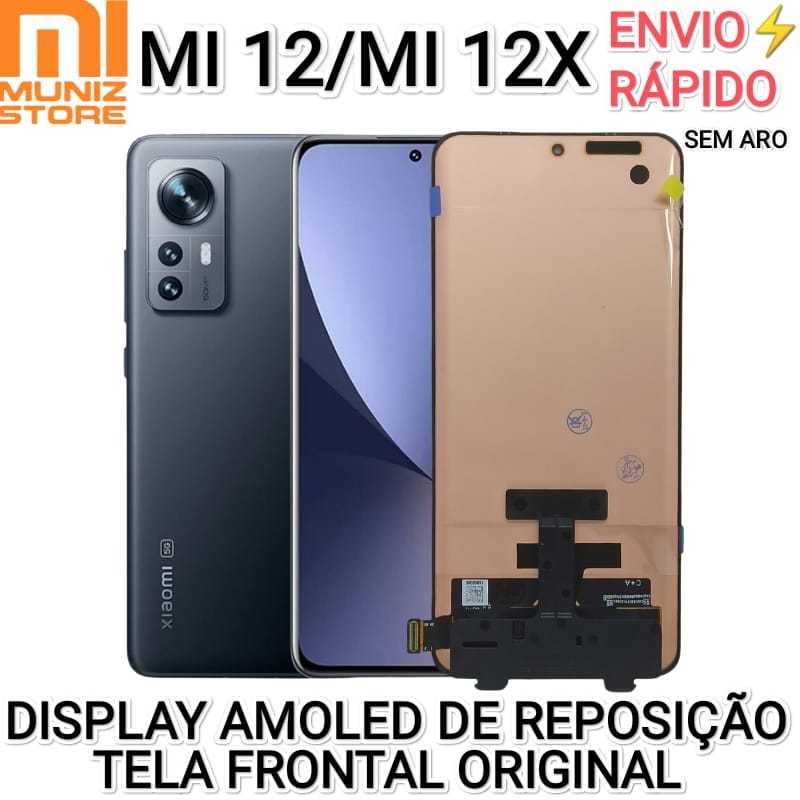 Display Xiaomi Tela Mi 12X Mi 12 5G Amoled Sem Aro Original Nacional de ...
