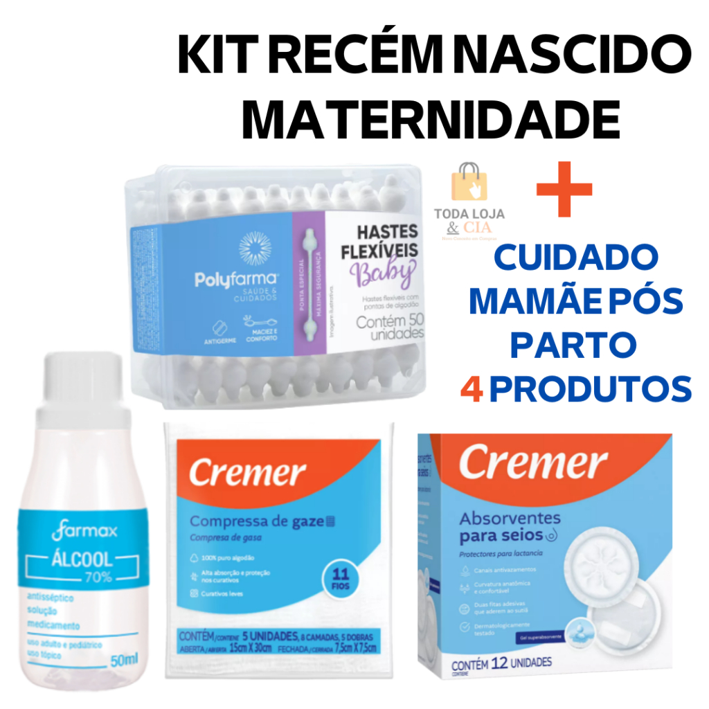 Kit Bebê Recém Nascido Cuidados Na Maternidade Cuidados Mamãe Pós-parto ...