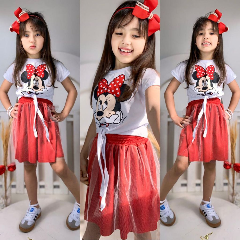 Baju Stitch Anak Perempuan Conjunto Infantil Menina | Shopee Brasil