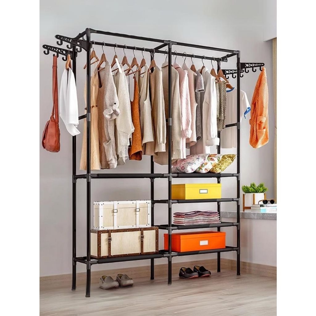 Guarda Roupa Portatil Arara Multifuncional Desmontavel Arara De Roupa ...