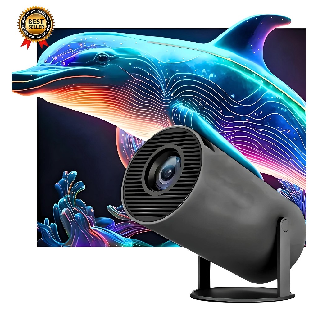 Projetor HY300 PRO 4K HD 150 Polegadas Celular, Tv B0x, Xbox, PS, Pc ...