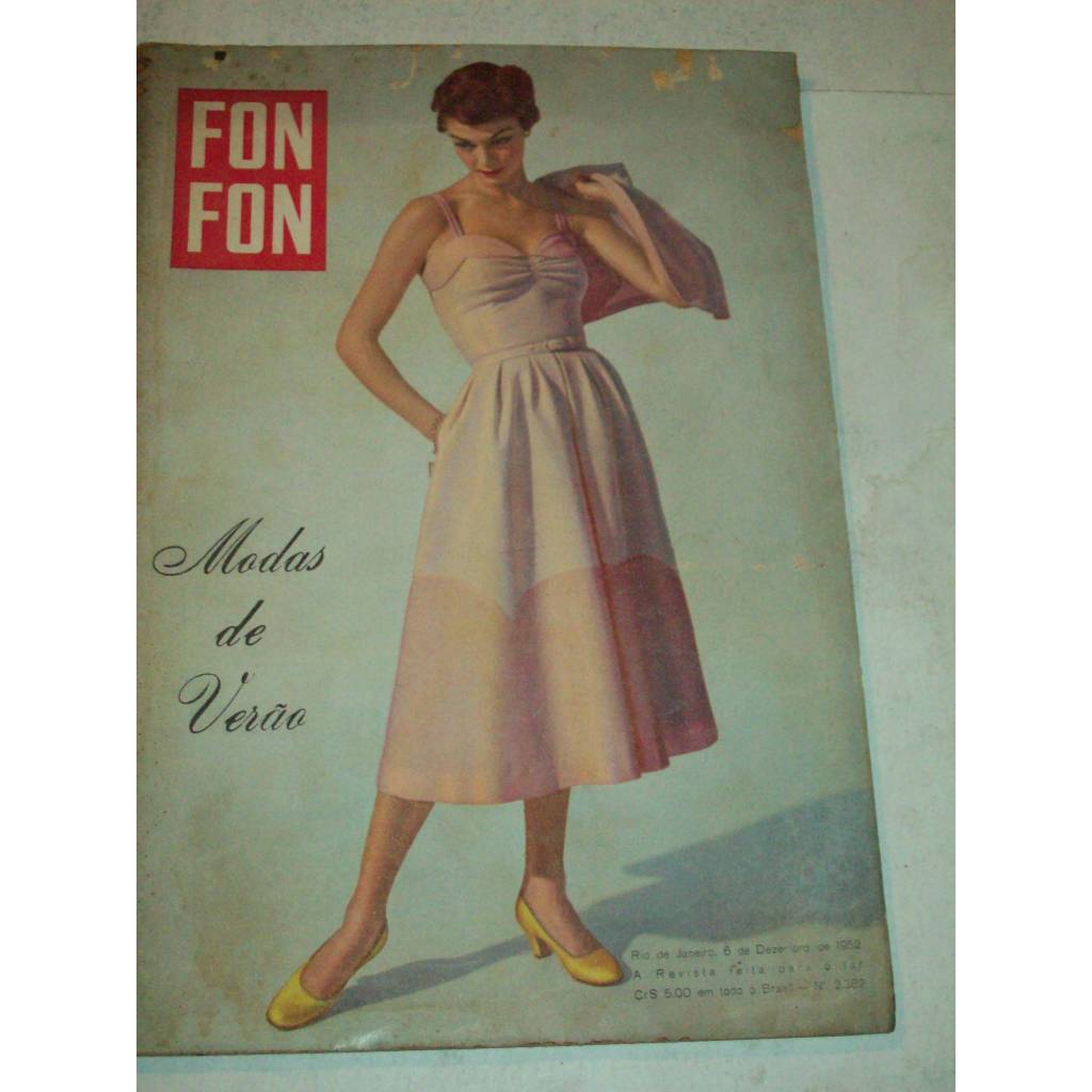 Revista De época Fon Fon 1952 - Moda Beleza , Entretenimento Feminino ...