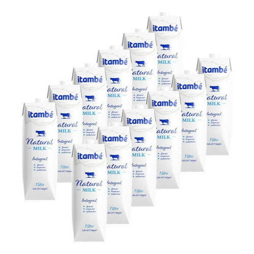 Leite Uht Integral Itambé Natural Milk Caixa Com 12 unidades 1L cada ...