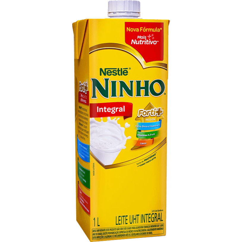 Leite Uht Integral Nestlé Ninho Forti+ Caixa Com Tampa 1l | Shopee Brasil