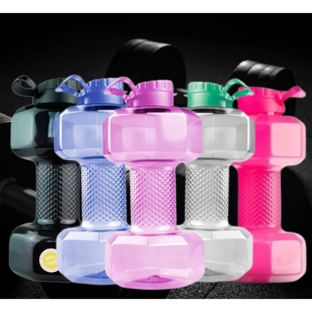 Garrafa de Água Formato Halter Para Academia Caminhada Mochila Casa ...