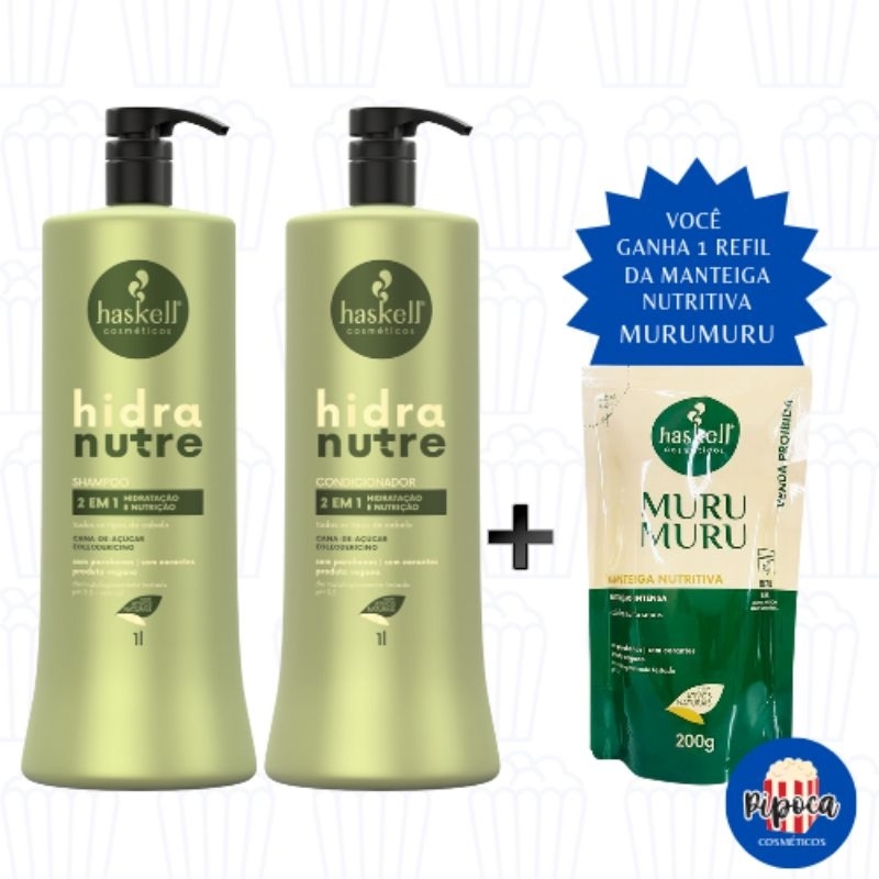 HASKELL KIT DE SHAMPOO DE CONDICIONADOR HIDRANUTRE DE 1L + REFIL DA MÁSCARA MURUMURU DE 200G ...