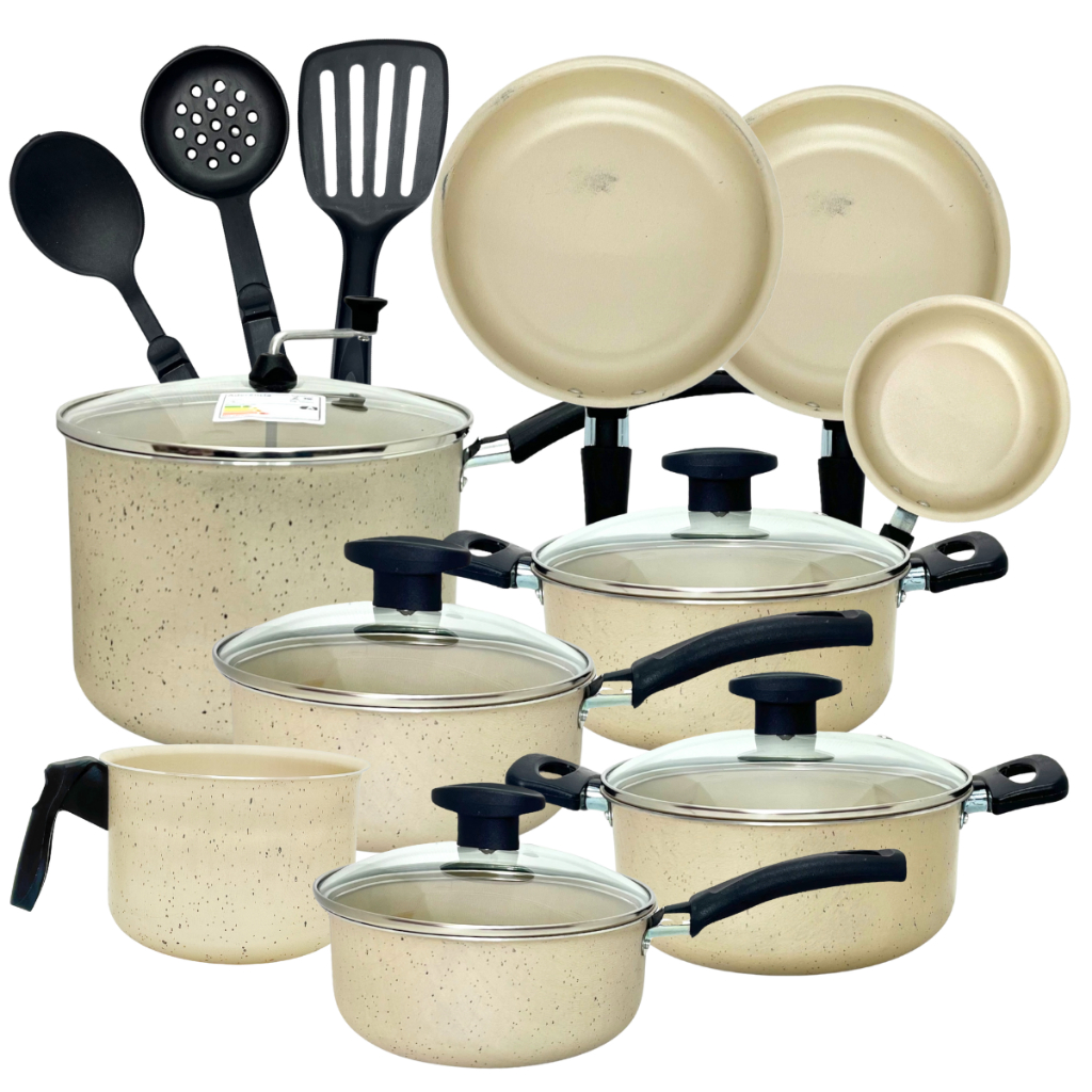 Jogo De Panelas Teflon Com Pipoqueira Antiaderente Kit Completo 12 ...