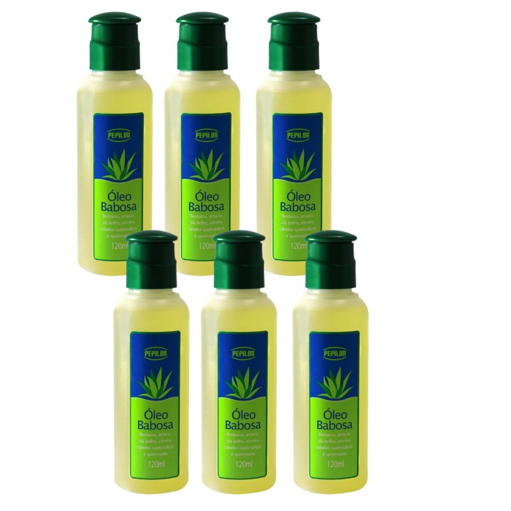 Kit 6 Óleo De Babosa Cabelos Danificados 120Ml - Pepilon | Shopee Brasil