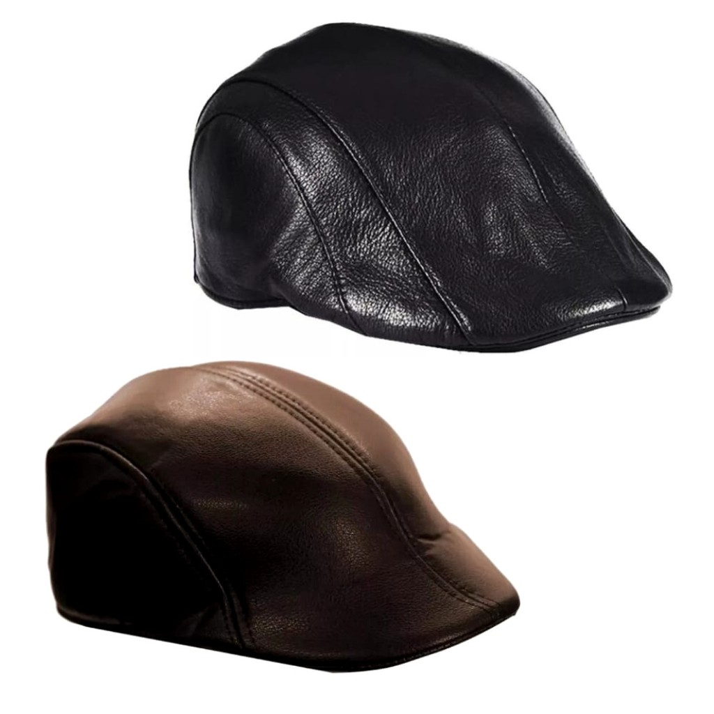 Boné Boina Masculina Italiano em Couro Artista | Shopee Brasil