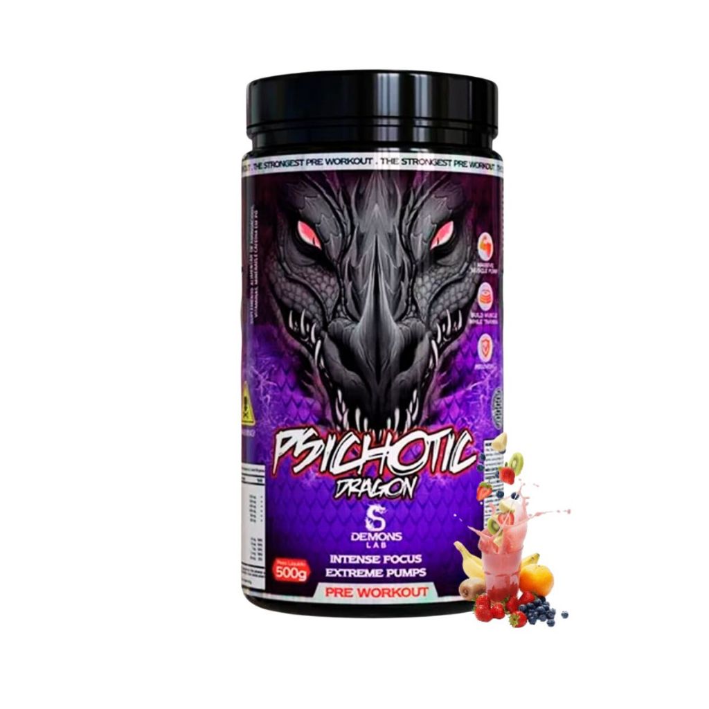 Pré Treino Psichotic Dragon 500g Demons Lab | Shopee Brasil
