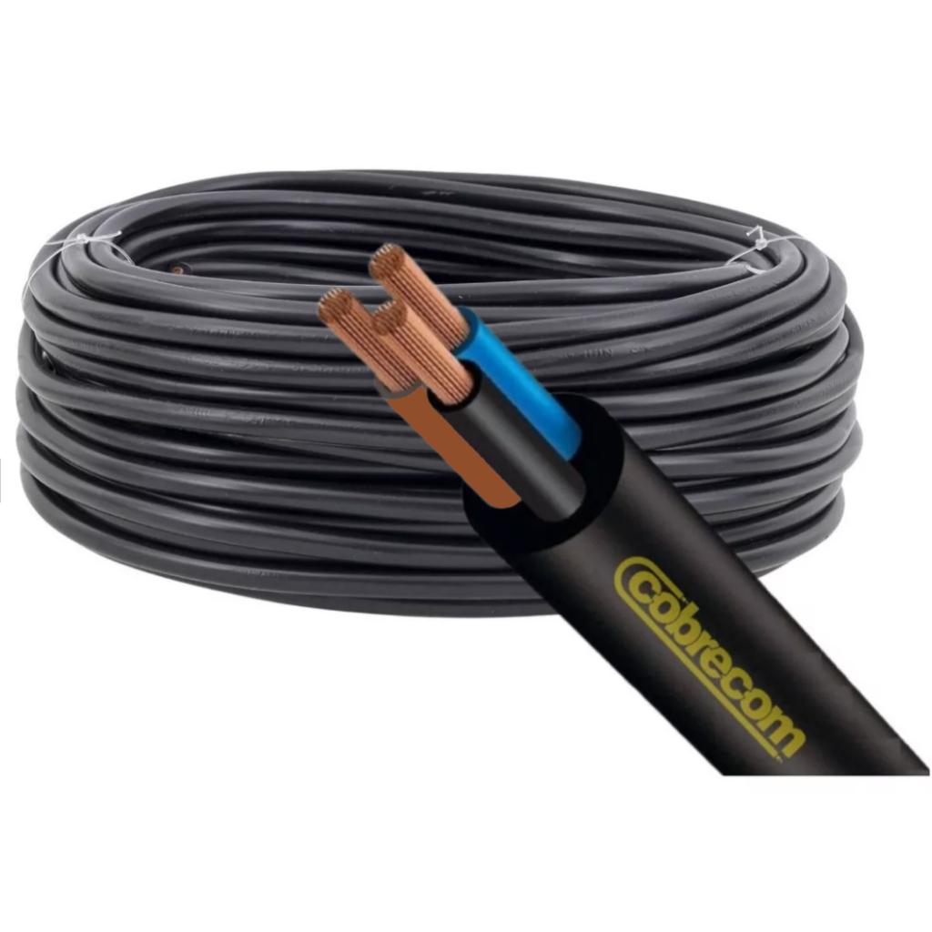 10 METROS CABO PP 3x2,5MM FIO ELETRICO 3 CONDUTORES/VIAS COBRECOM 100% ...