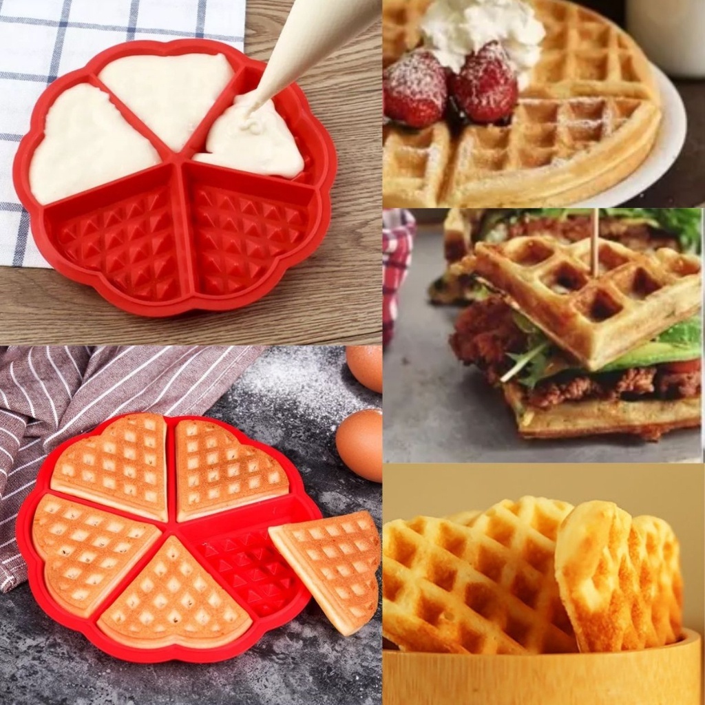 Forma Em Silicone De Waffle Panquecas Chocolate Ovo 5 Cavidades - BINGO ...
