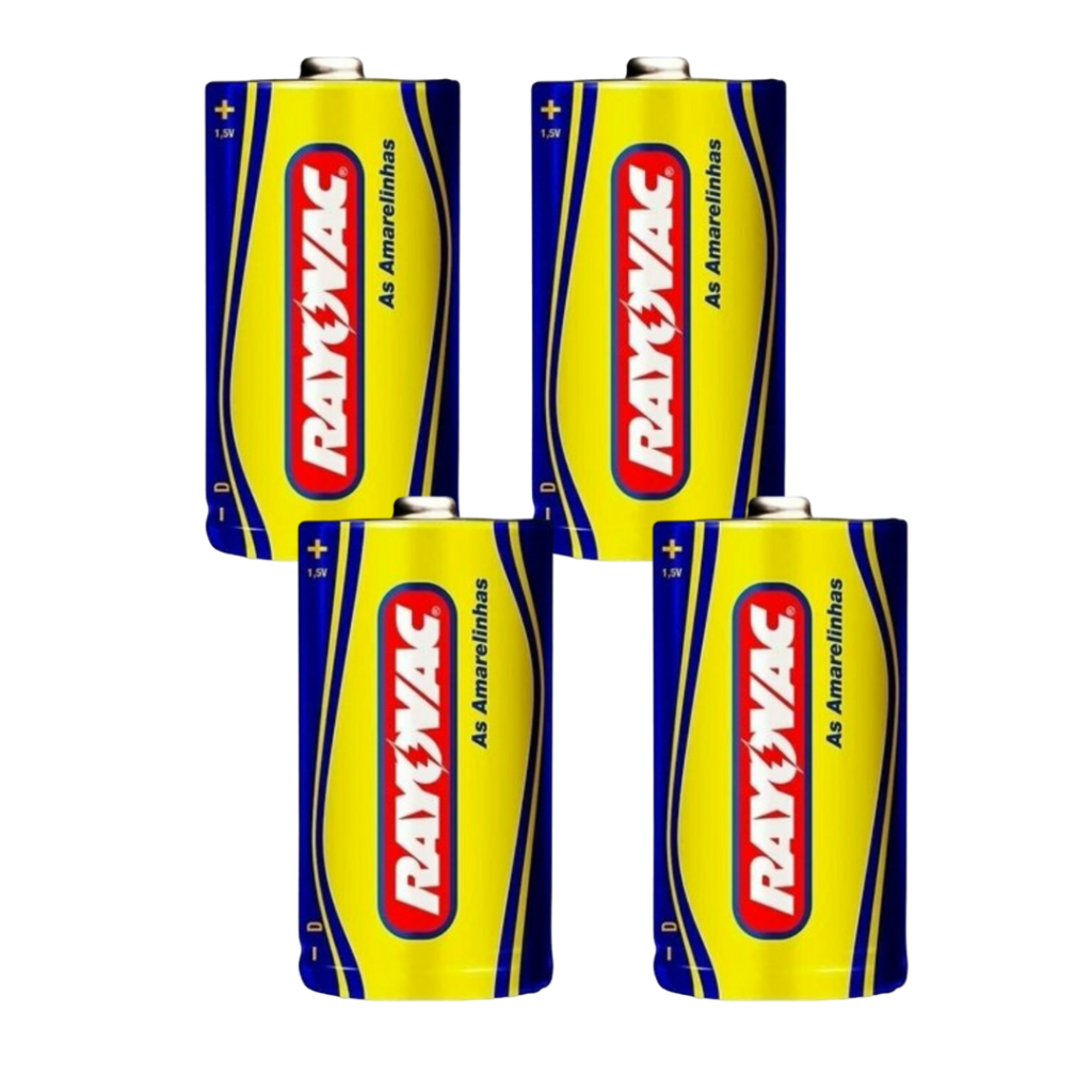 Pilha D Grande Rayovac 4 Unidades | Shopee Brasil