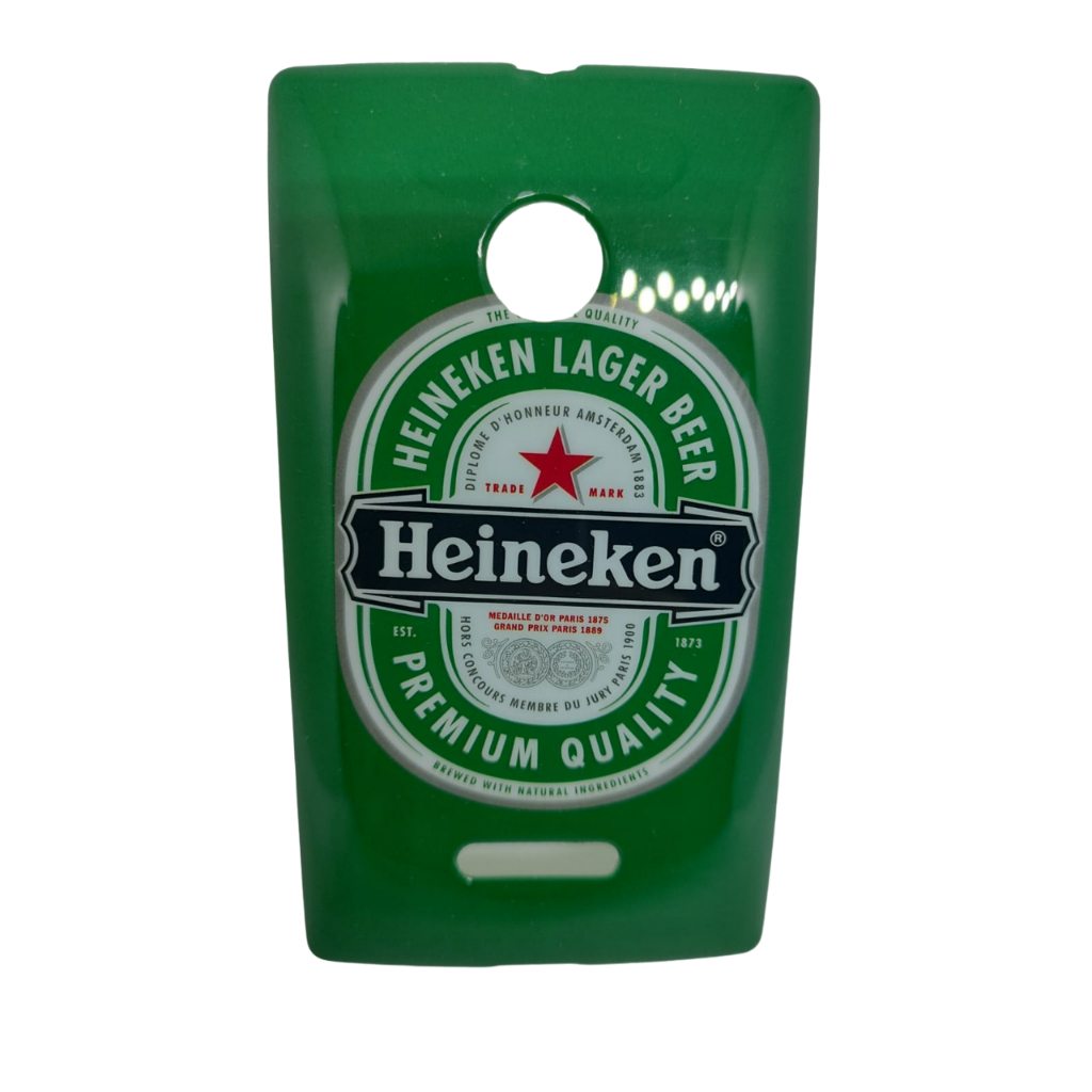 Capa Decorada Proteção Para Celular Nokia Lumia N532 - Verde Heineken ...