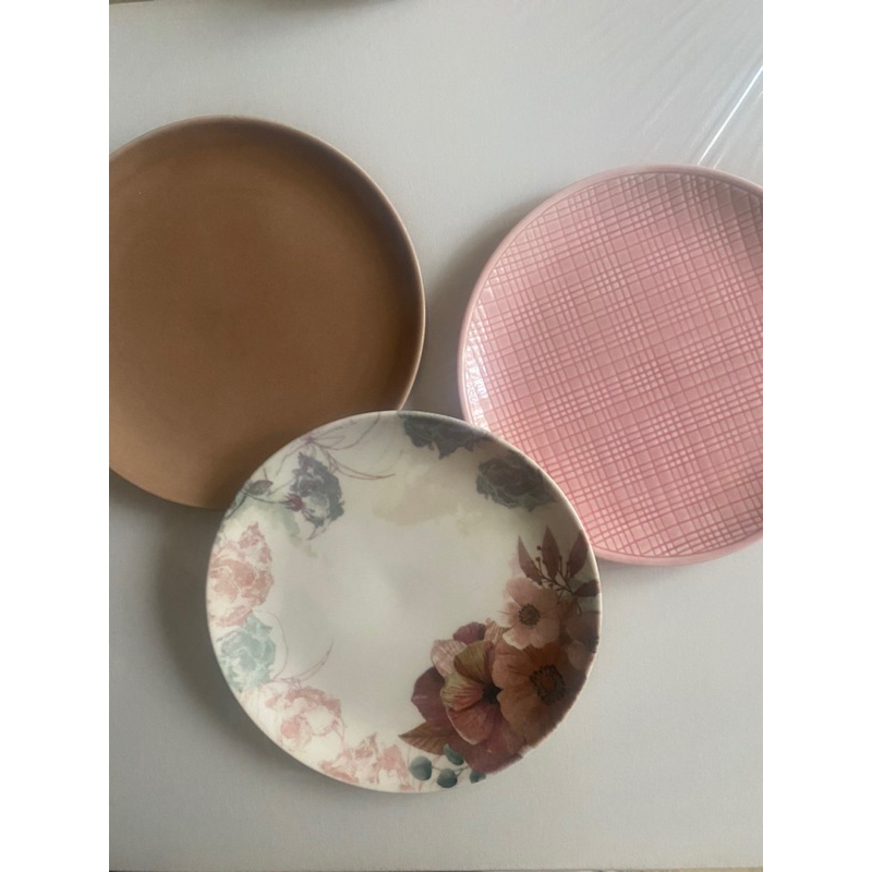 Lindo Trio de pratinhos para compôr sua decoração, nos tons de caramelo ...
