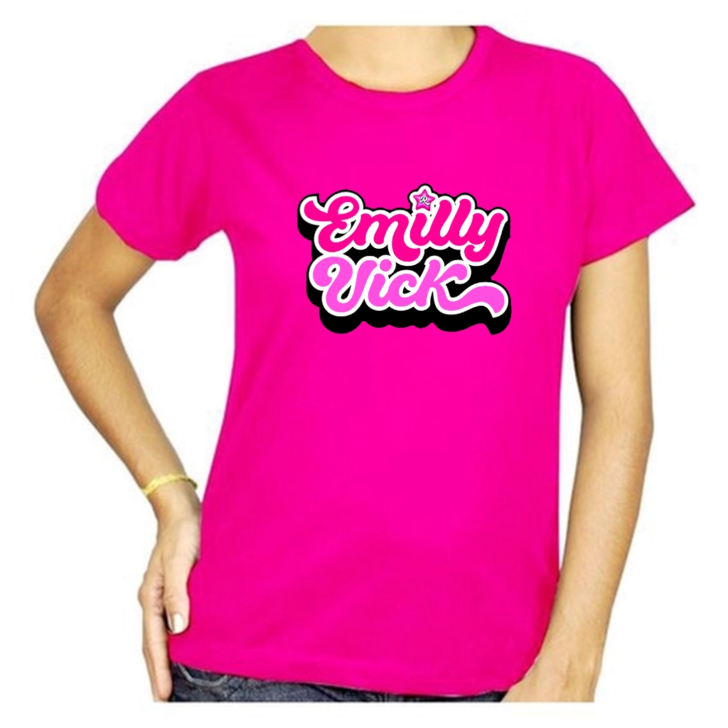Camiseta Basica Nova Emily Vick Unissex Os Rosas | Shopee Brasil