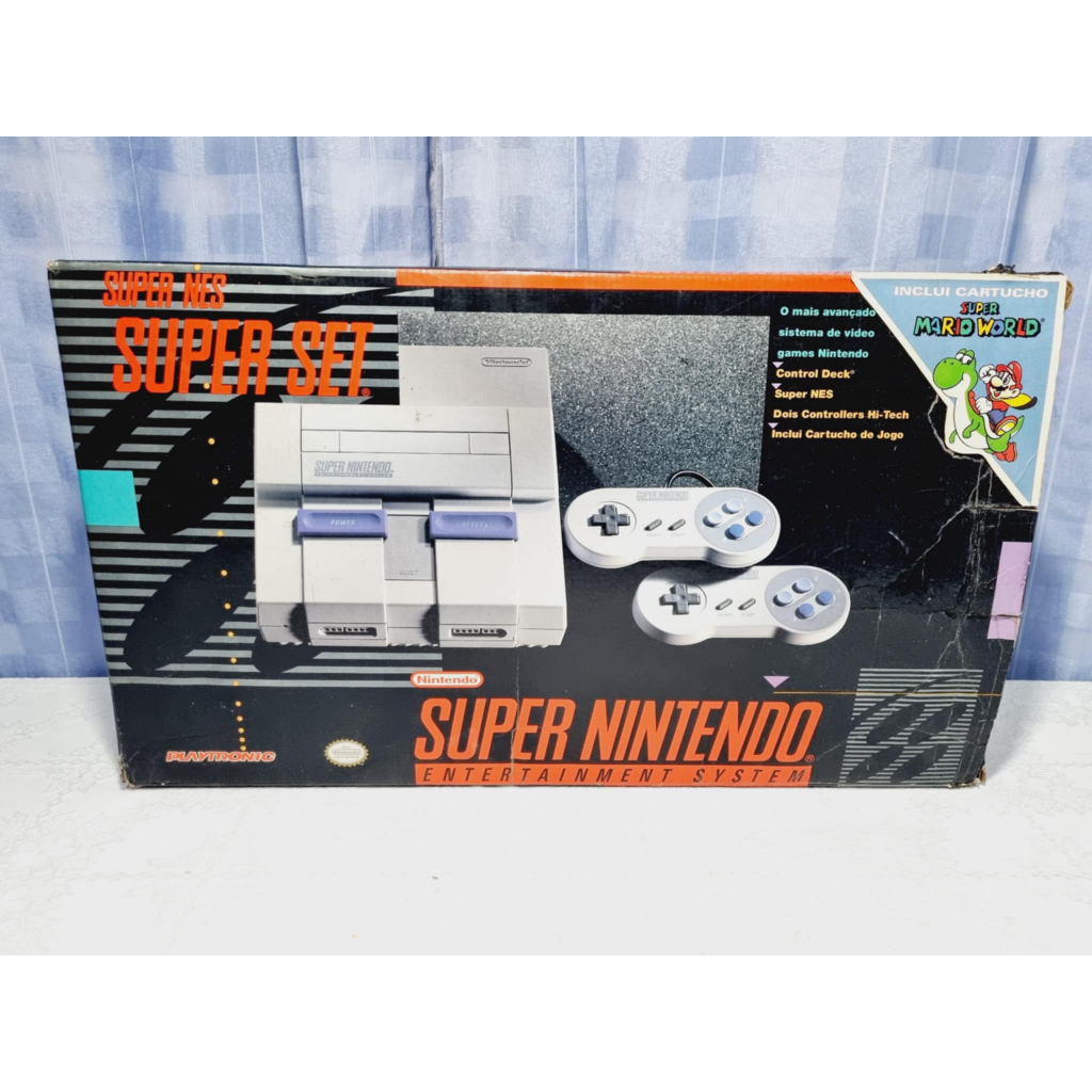 100- Console Super Nintendo Super Set Playtronic | Shopee Brasil
