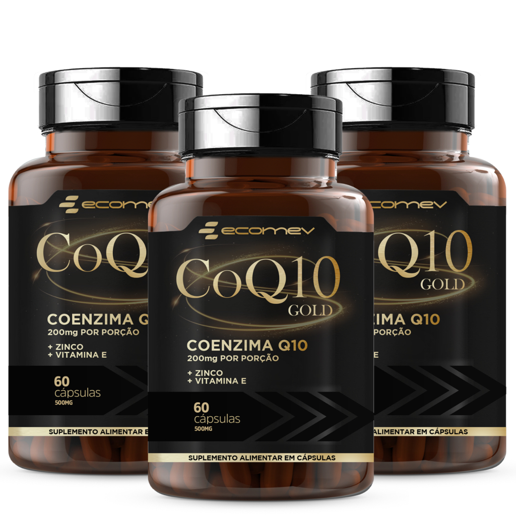 3Un CoQ10 Gold Coenzima Q10 500Mg Pura + Vit E Zinco 180Cáps Ecomev ...