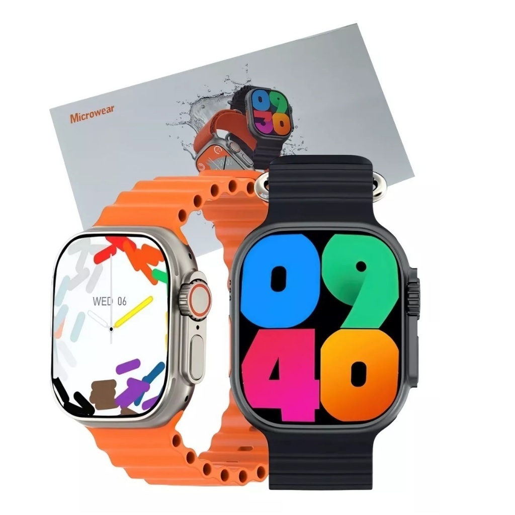Smartwatch W69 Ultra Pro Série 9 49MM PRETO - Microwear 2GB ROM Bússola ...