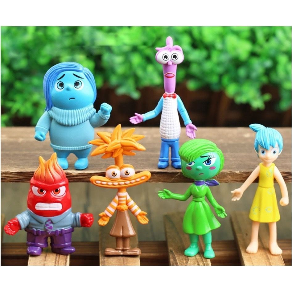 Kit com 6 Bonecos Divertidamente Pixar Disney em PVC 9Cm Divertida ...