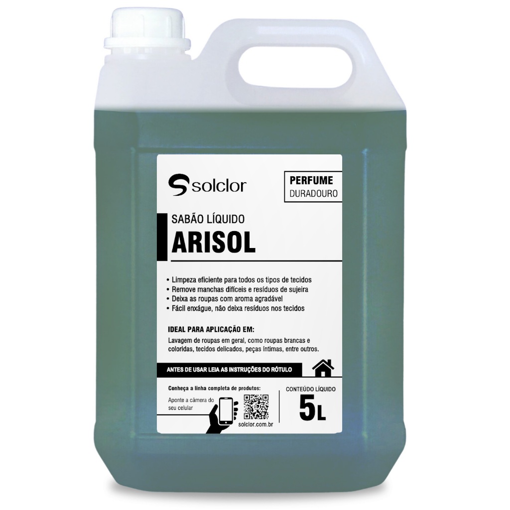 Sabão Líquido Lava Roupas Arisol Solclor 5L | Shopee Brasil