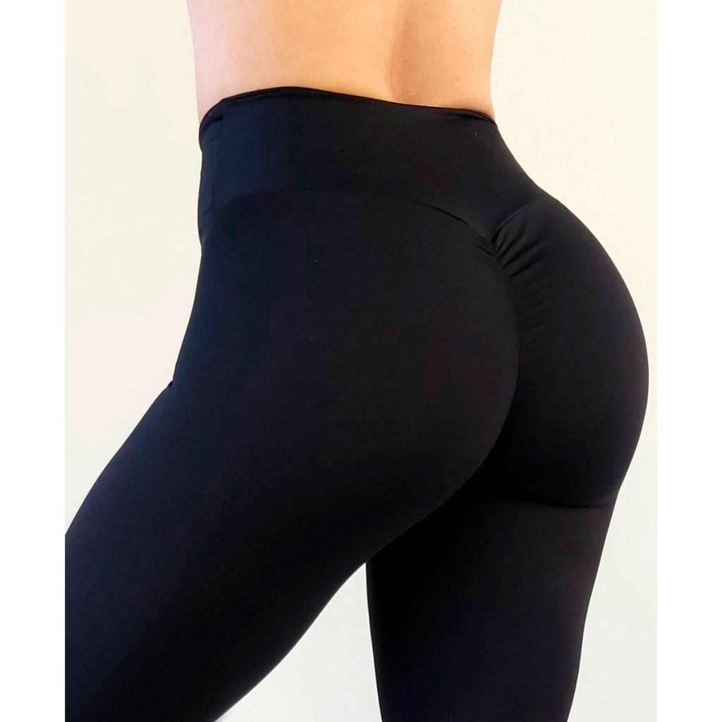 Calça Legging Levanta Bumbum Empina Cintura Alta Academia Fitness ...