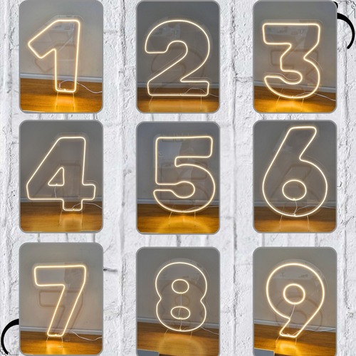 Painel De Led Luminoso Números 0 A 9 50cm Decoração Festa Neon | Shopee ...