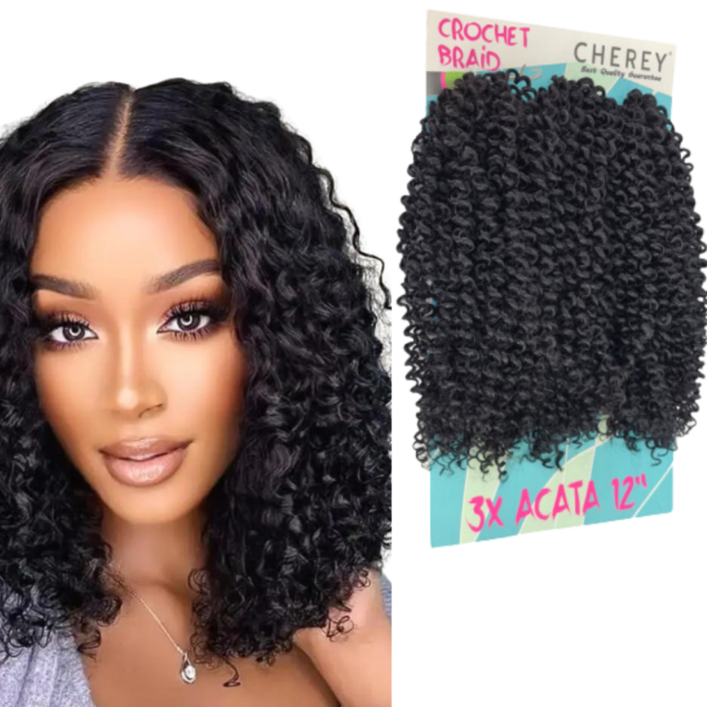 Cabelo Afro Cacheado Curto Acata P Crochet Braids Orgânico | Shopee Brasil