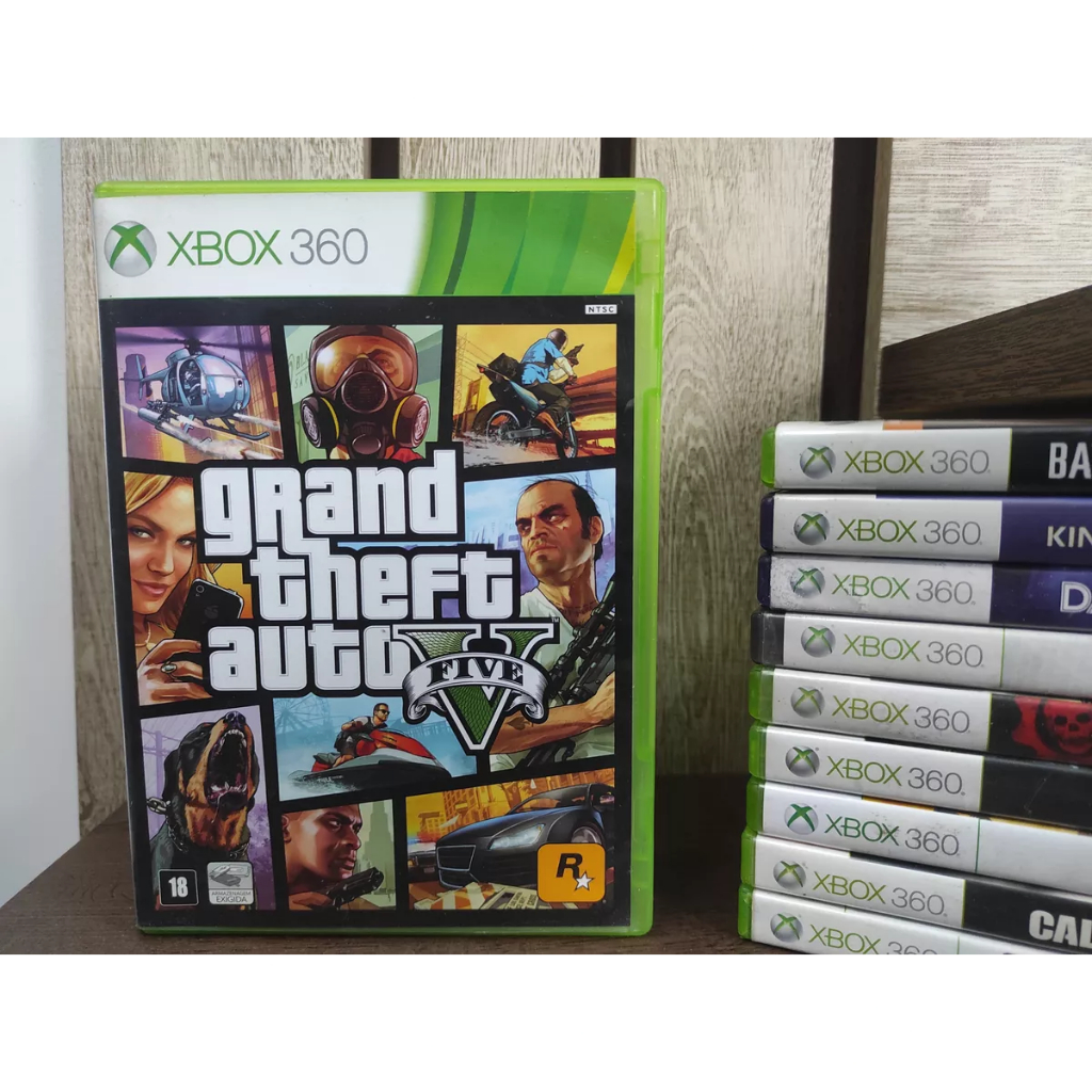 GTA V - GRAND THEFT AUTO V - XBOX 360 MÍDIA FÍSICA ORIGINAL - X360 ...