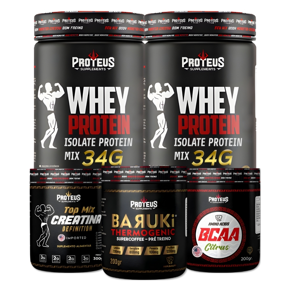 Kit Bodybuilder - Whey Protein IsoMix 34g + Creatina TopMix 300g ...