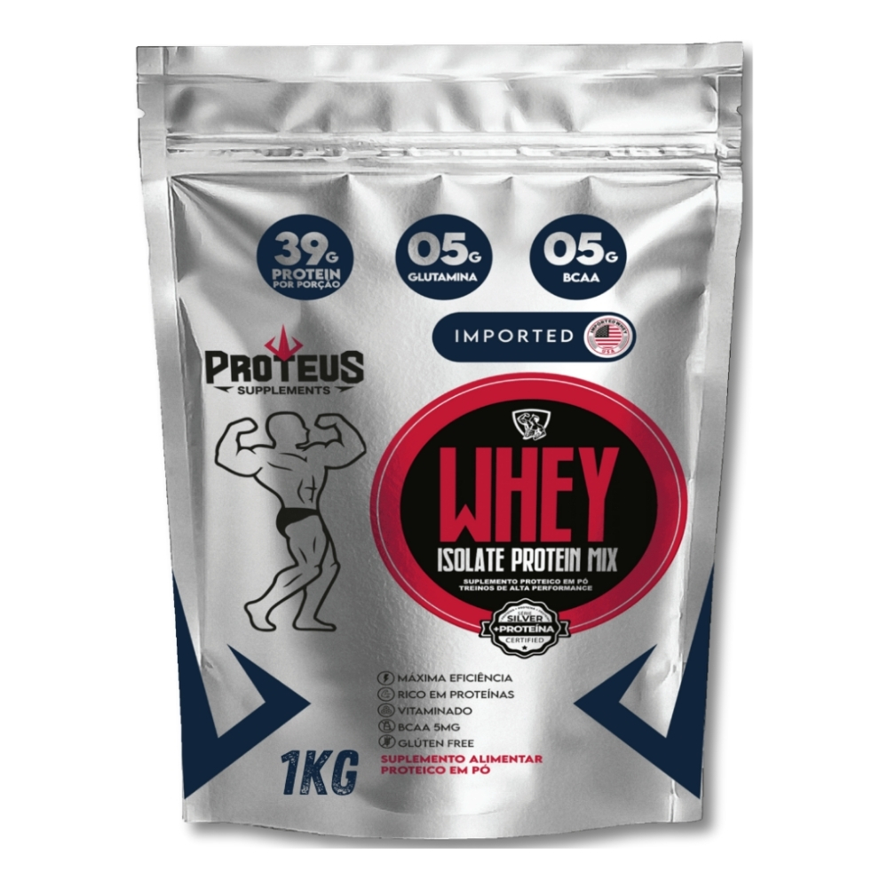 Whey Protein Isolado Mix 39g Proteina - Sachê de 1kg - Proteus ...