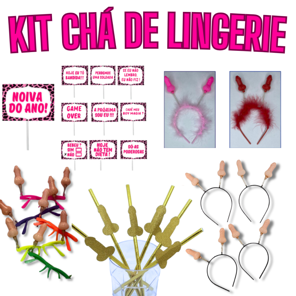 Kit Despedida de Solteiro C/ 35 Acessórios | Shopee Brasil