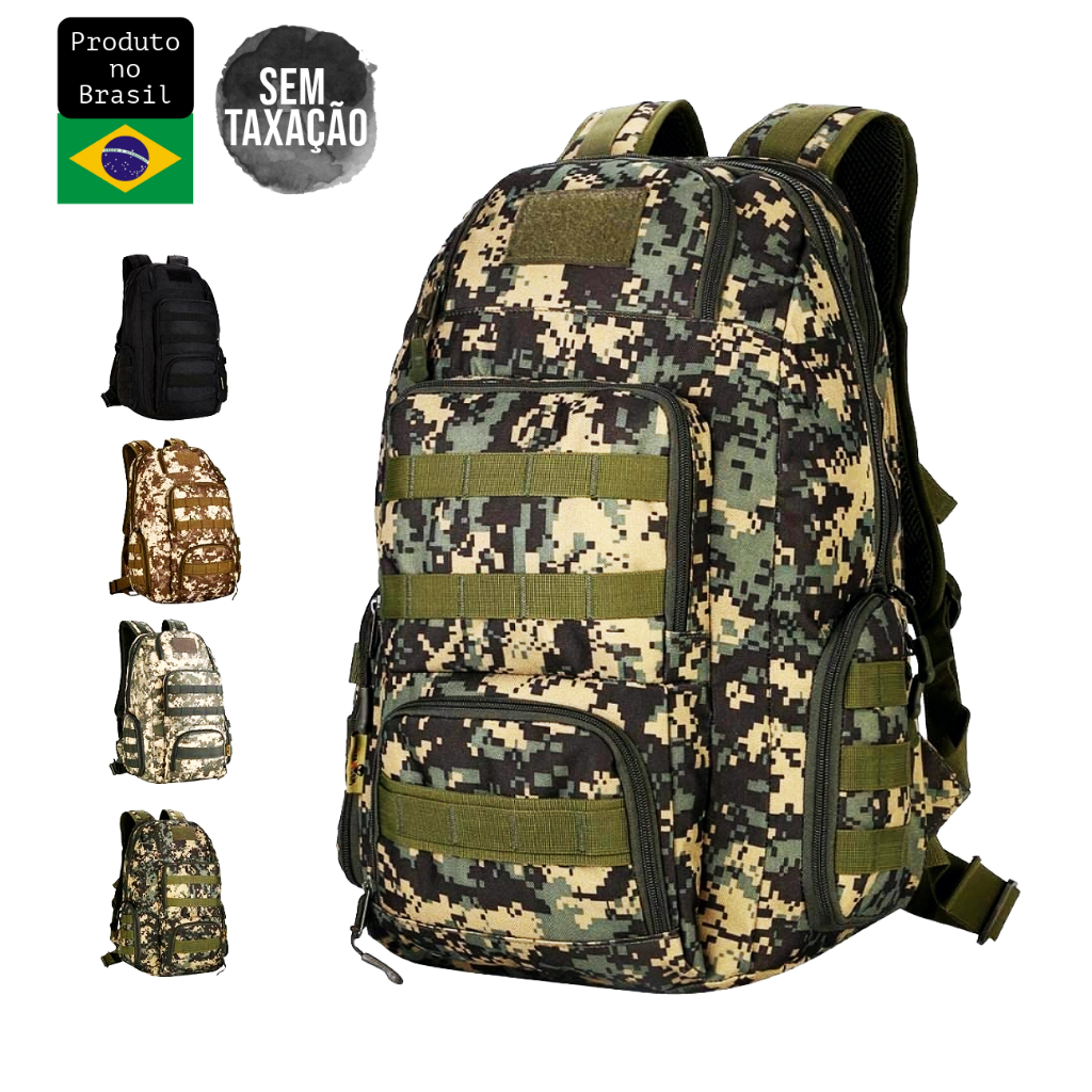 Mochila Tática Militar 25L Camuflada Verde Floresta | Shopee Brasil